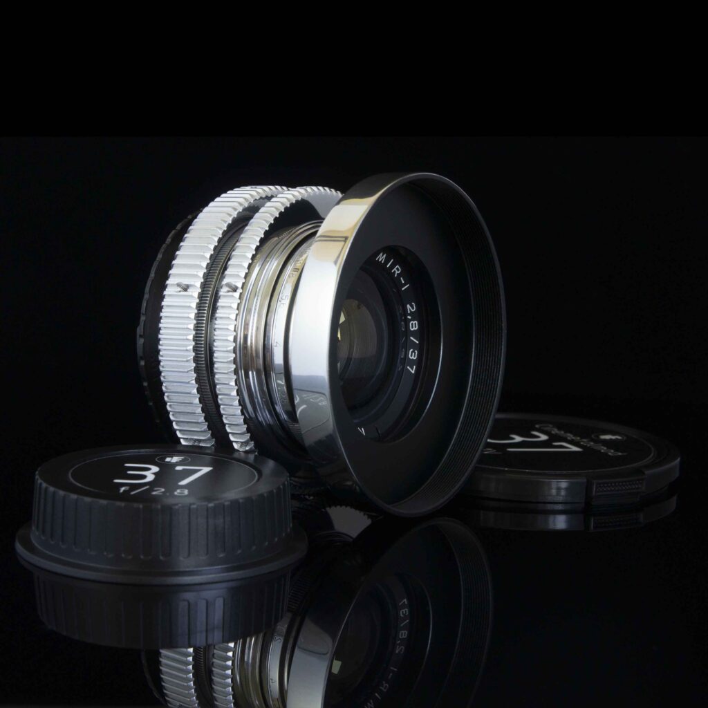 Silver Mir-1B | 2.8/37 | Oval Bokeh & Cine Mod Lens – CINEMETALMOD